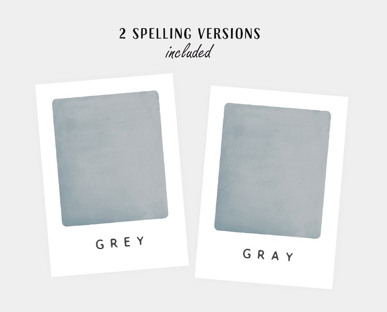 12 Color Cards Montessori Flashcards Pre-school Cards - Etsy