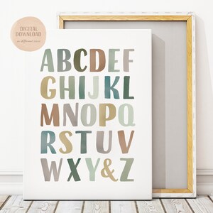 Earth Tones Educational Posters Set, 15 Homeschool Prints, Montessori ...