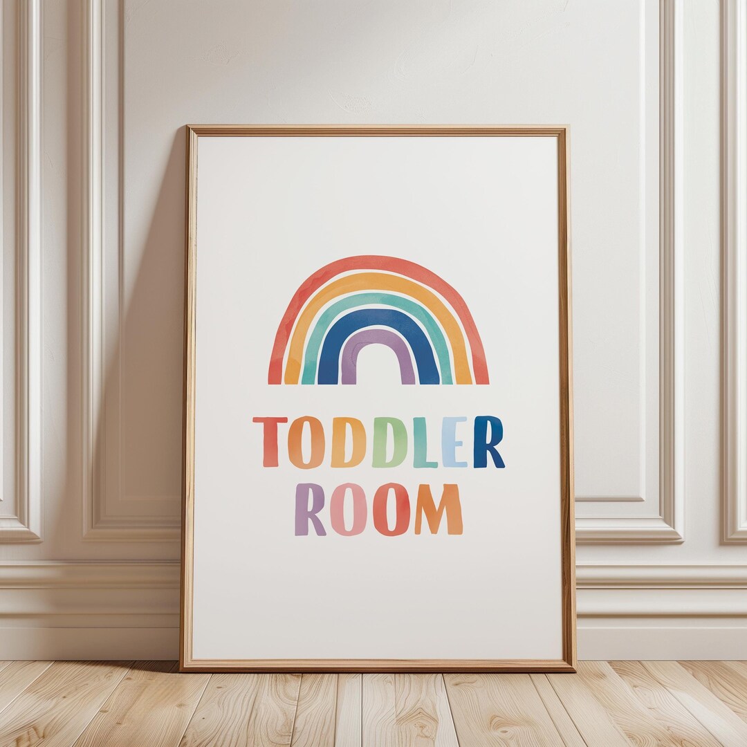 Toddler Room Sign, Rainbow Playroom Decor, Rainbow Nursery Wall Decor ...