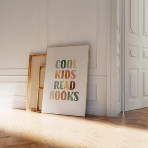 Cool Kids Read Books Poster, Rainbow Playroom Decor, Rainbow Classroom ...
