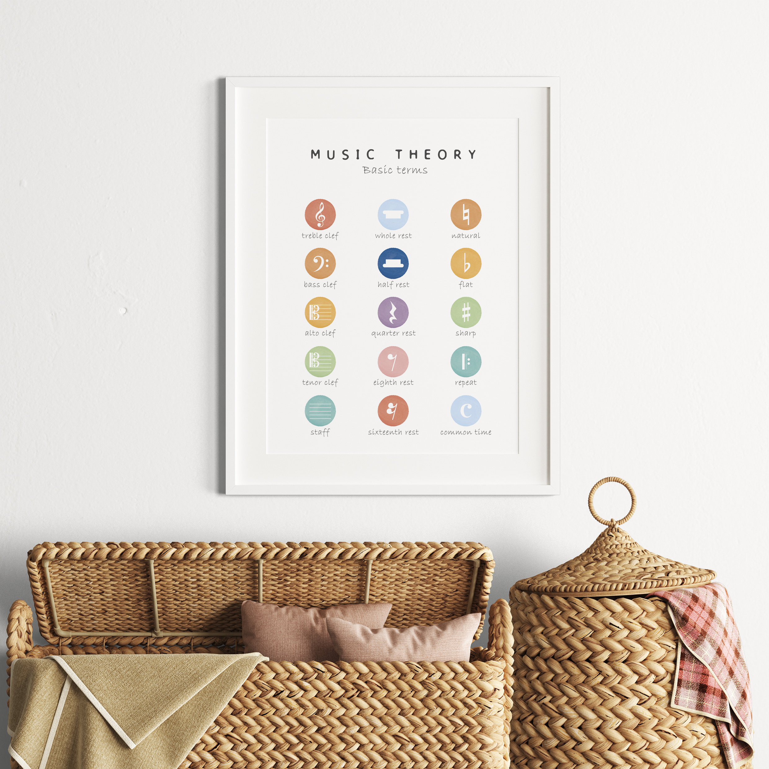 Music Theory Poster, Educational Poster, Music Symbols, Homeschool ...