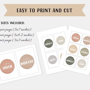 12 Affirmation Flash Cards, Montessori Flash Cards, Pre-school Cards ...