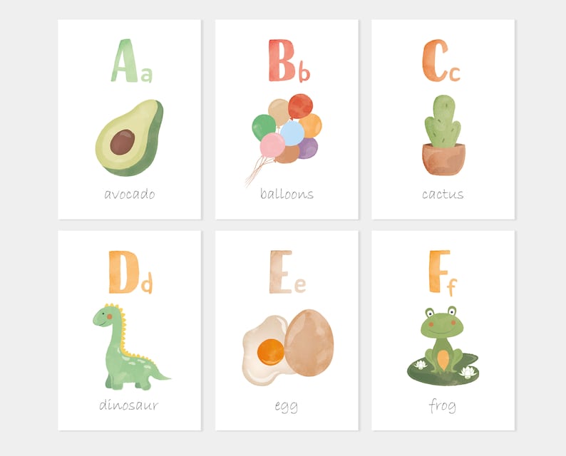 Printable Alphabet Flash Cards, Classroom Decor, Toddlers Preschool ...