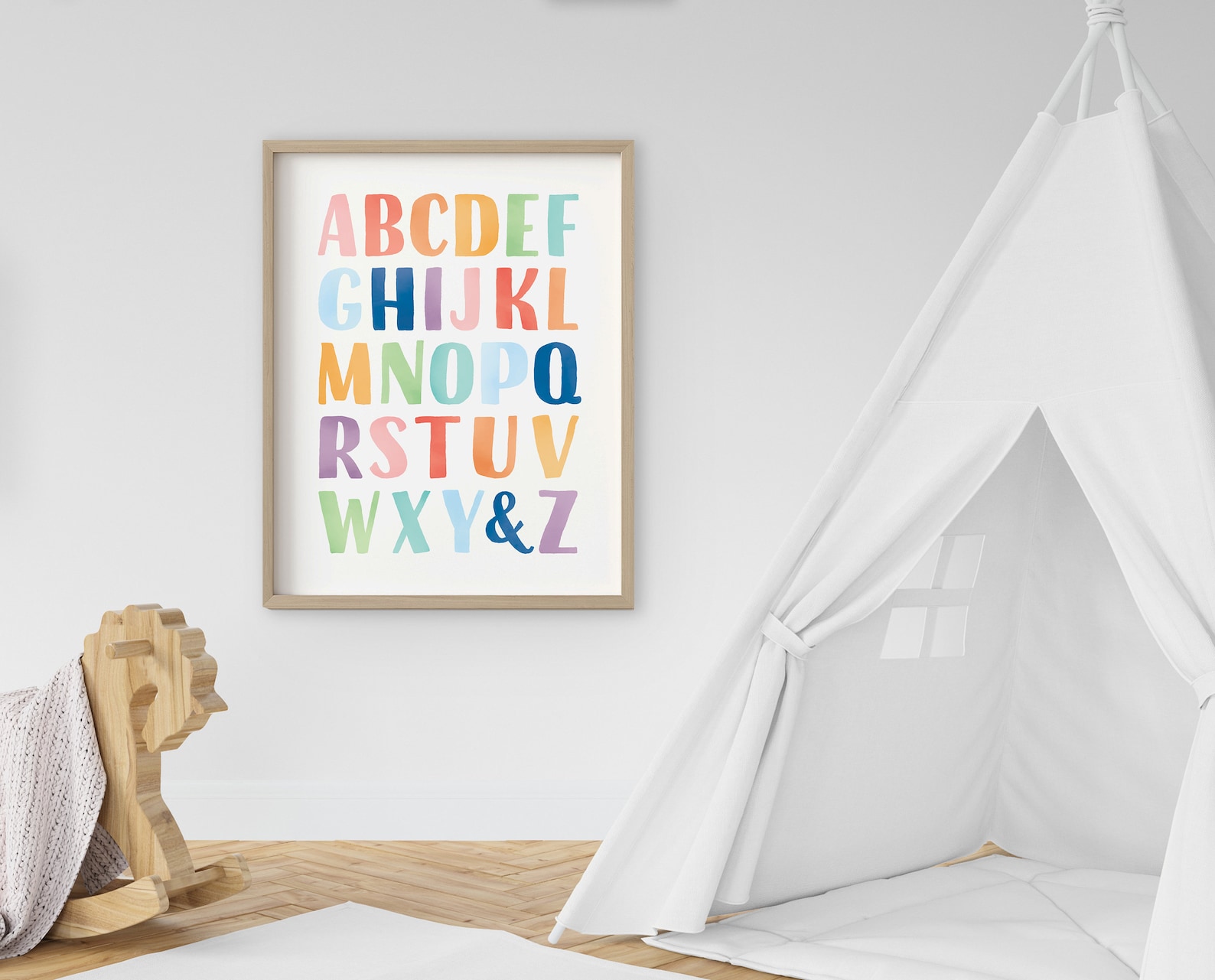 Rainbow Alphabet Poster ABC Print Nursery Alphabet Printable - Etsy