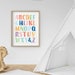 Rainbow Alphabet Poster, ABC Print, Nursery Alphabet Printable Wall Art ...