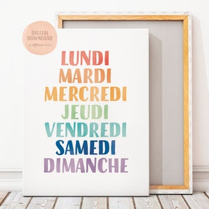 French Educational Poster, French Classroom Printables, Days of the ...