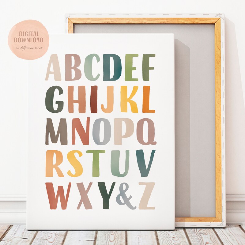 Alphabet Art Print - Etsy