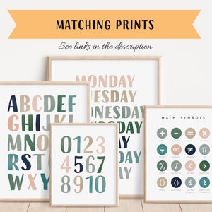 Shapes Educational Poster, Nursery Wall Decor, Aesthetic Playroom Print ...