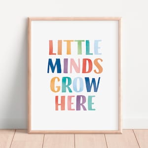 Rainbow Classroom Poster, Growth Mindset, Kids Positive Affirmation ...