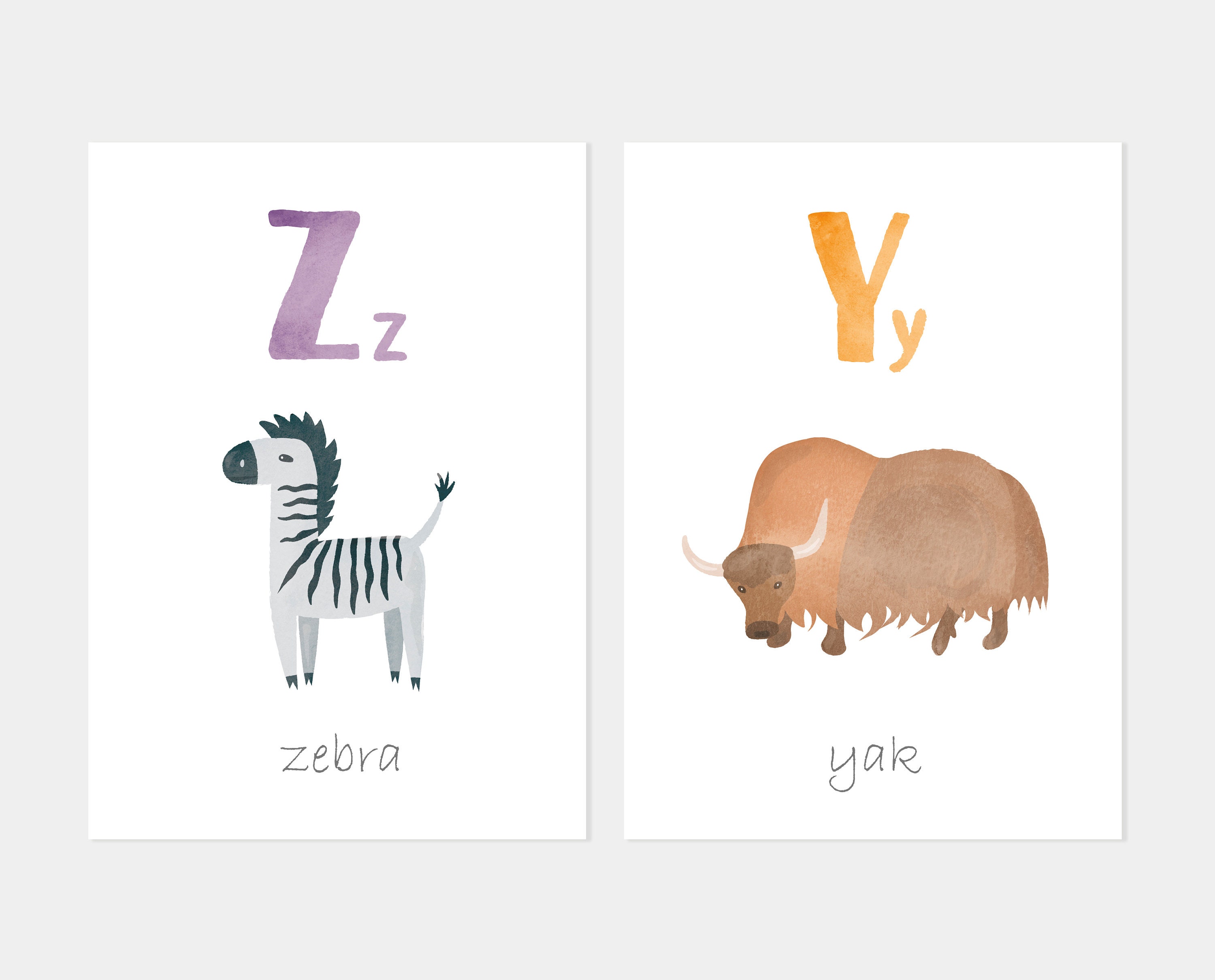 Printable Animal Alphabet Flash Cards Classroom Decor - Etsy UK