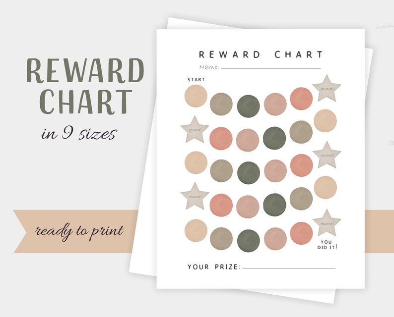 Reward Chart Toddler Reward Chart Reward Chart Printable - Etsy