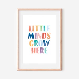 Rainbow Classroom Poster, Growth Mindset, Kids Positive Affirmation ...
