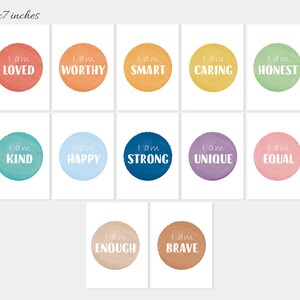 12 Affirmation Flash Cards | Montessori Flash Cards | Pre-school Cards ...