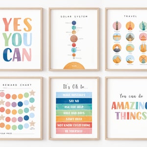 Classroom Decor Bundle, Set of 30 Educational Posters, Homeschool ...