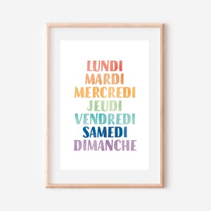French Educational Poster, French Classroom Printables, Days of the ...