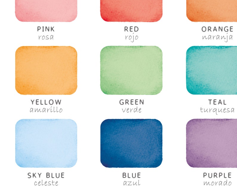 8 Bilingual Spanish Educational Posters Spanish Learning - Etsy