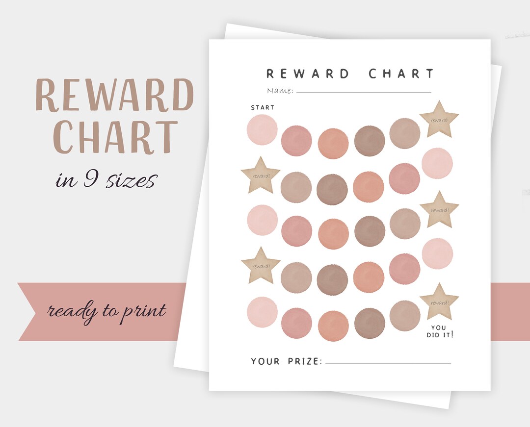 Reward Chart, Toddler Reward Chart, Reward Chart Printable, Kids ...