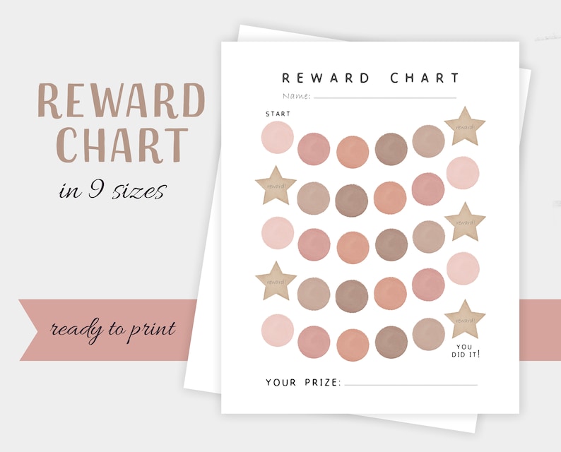 Reward Chart Toddler Reward Chart Reward Chart Printable - Etsy