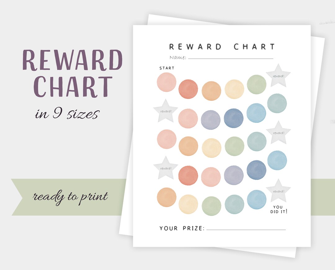 Reward Chart, Toddler Reward Chart, Reward Chart Printable, Kids ...