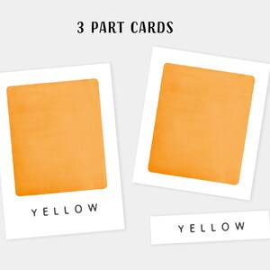 12 Color Cards Montessori Flashcards Pre-school Cards - Etsy
