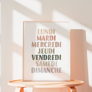 French Educational Poster, French Classroom Printables, Days of the ...