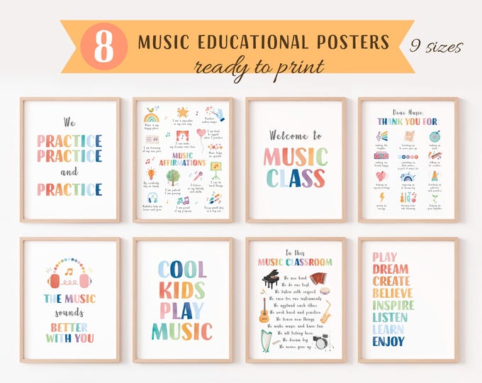 Music Classroom Affirmation Posters - Etsy