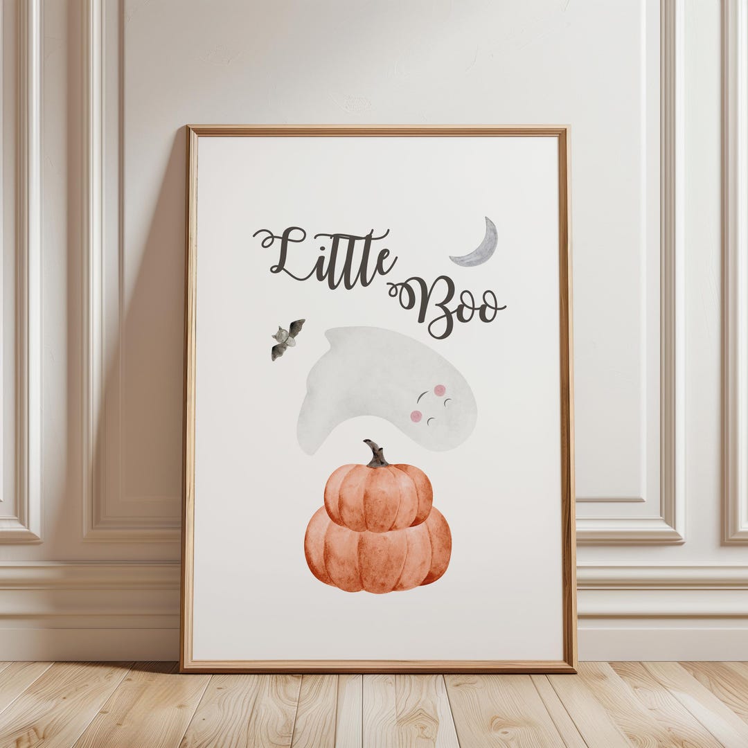 Halloween Playroom Poster, Little Boo, Fall Wall Decor, Fall Printable ...