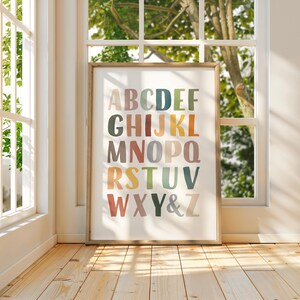 Rainbow Alphabet Poster, Nursery Wall Decor, Educational Poster ...