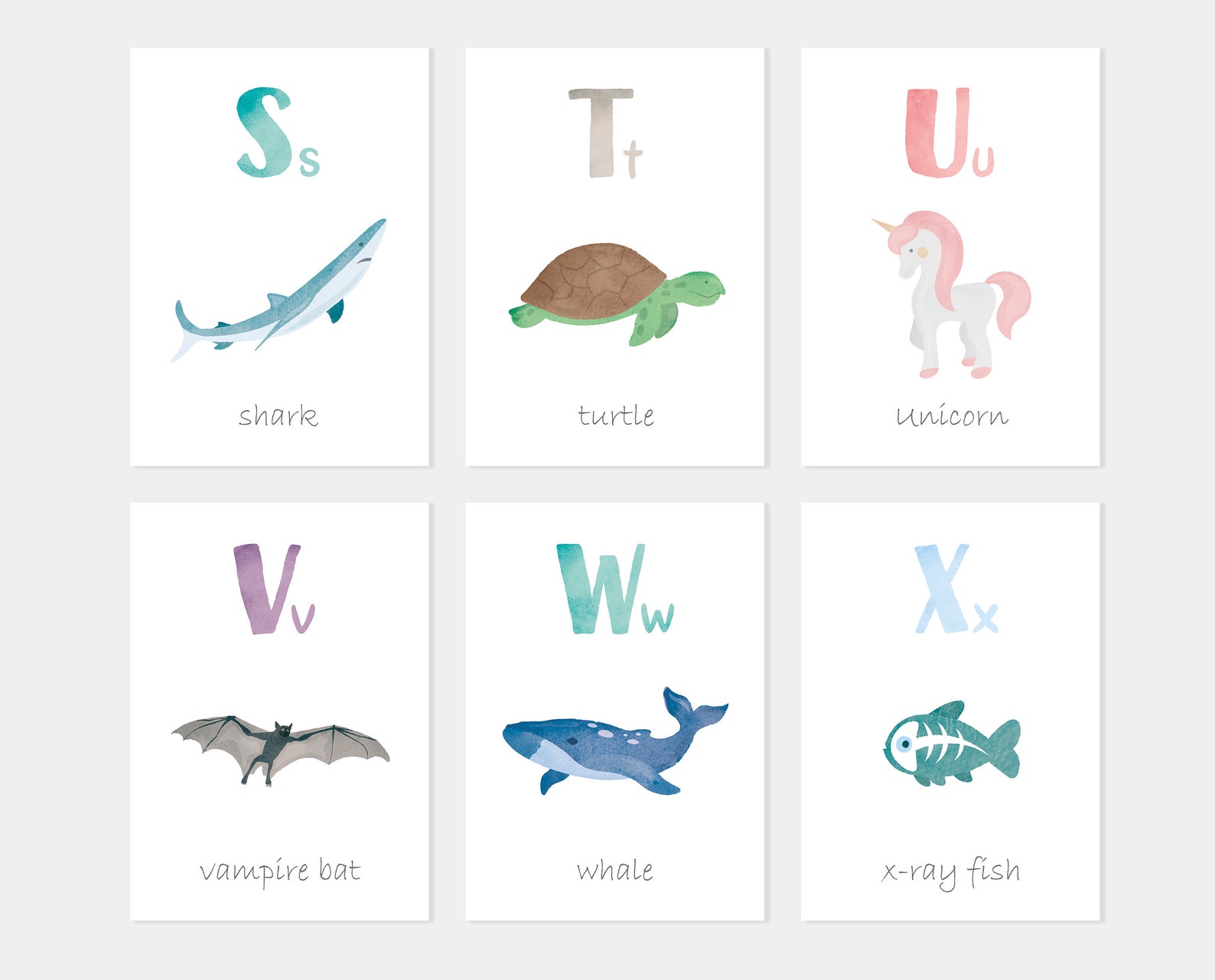 Printable Animal Alphabet Flash Cards, Classroom Decor, Toddlers ...