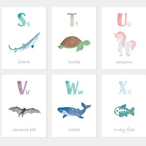 Printable Animal Alphabet Flash Cards, Classroom Decor, Toddlers ...