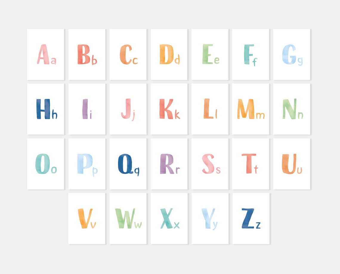 ABC Flash Cards, Educational Cards, A-Z Cards, Learn Abcs, Alphabet ...