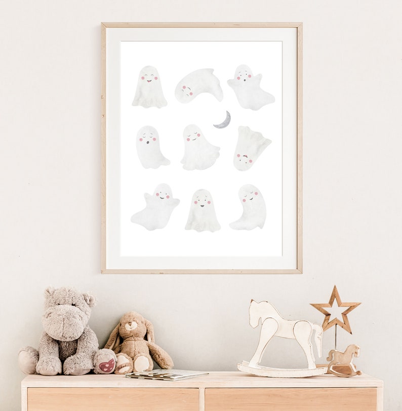 Set of 3 Halloween Posters, Little Boo Print, Pumpkin Print, Fall Wall ...
