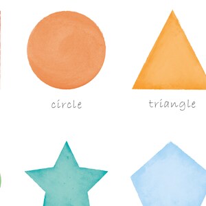 Set of 8 Rainbow Educational Posters for Kids, Digital Learning Bundle ...