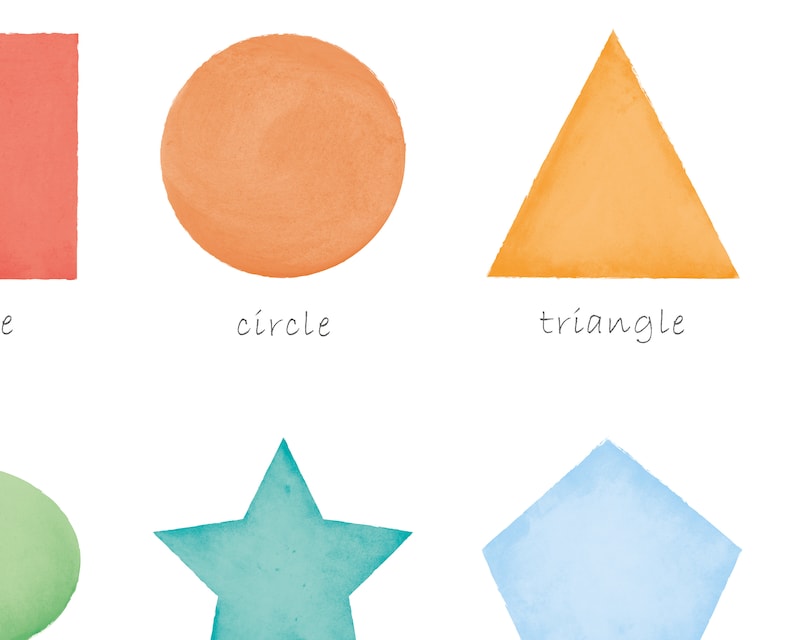 Set of 8 Rainbow Educational Posters for Kids, Digital Learning Bundle ...
