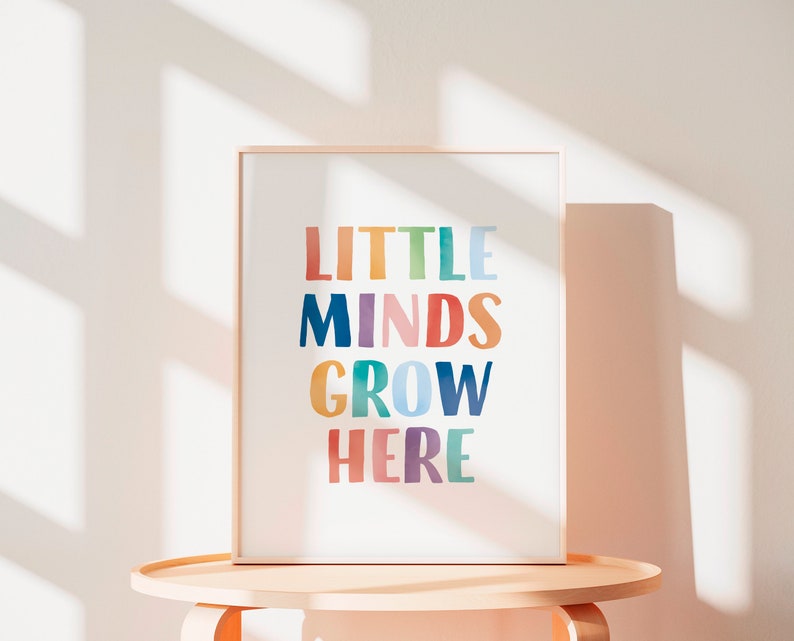 Classroom Posters Set: Box Breathing & Little Minds Grow Here (digital ...