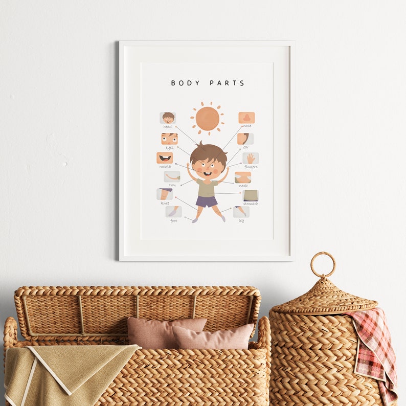 Body Parts Educational Poster Printable Wall Art Digital - Etsy Canada