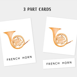 20 Musical Instruments Flash Cards, Montessori Materials, Pre-school ...