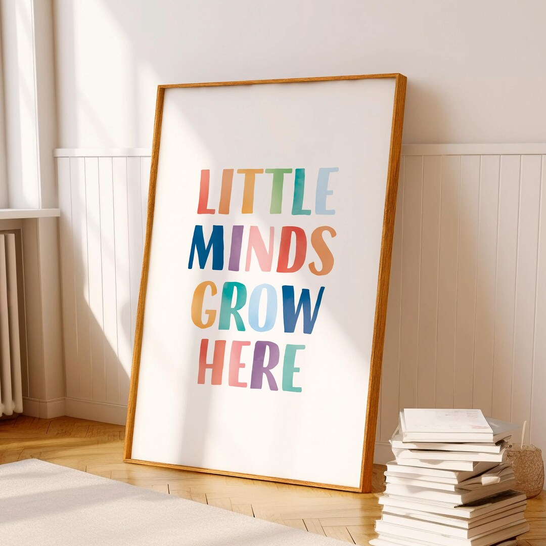 Little Minds Grow Here, Rainbow Classroom Decor, Therapy Office Decor ...