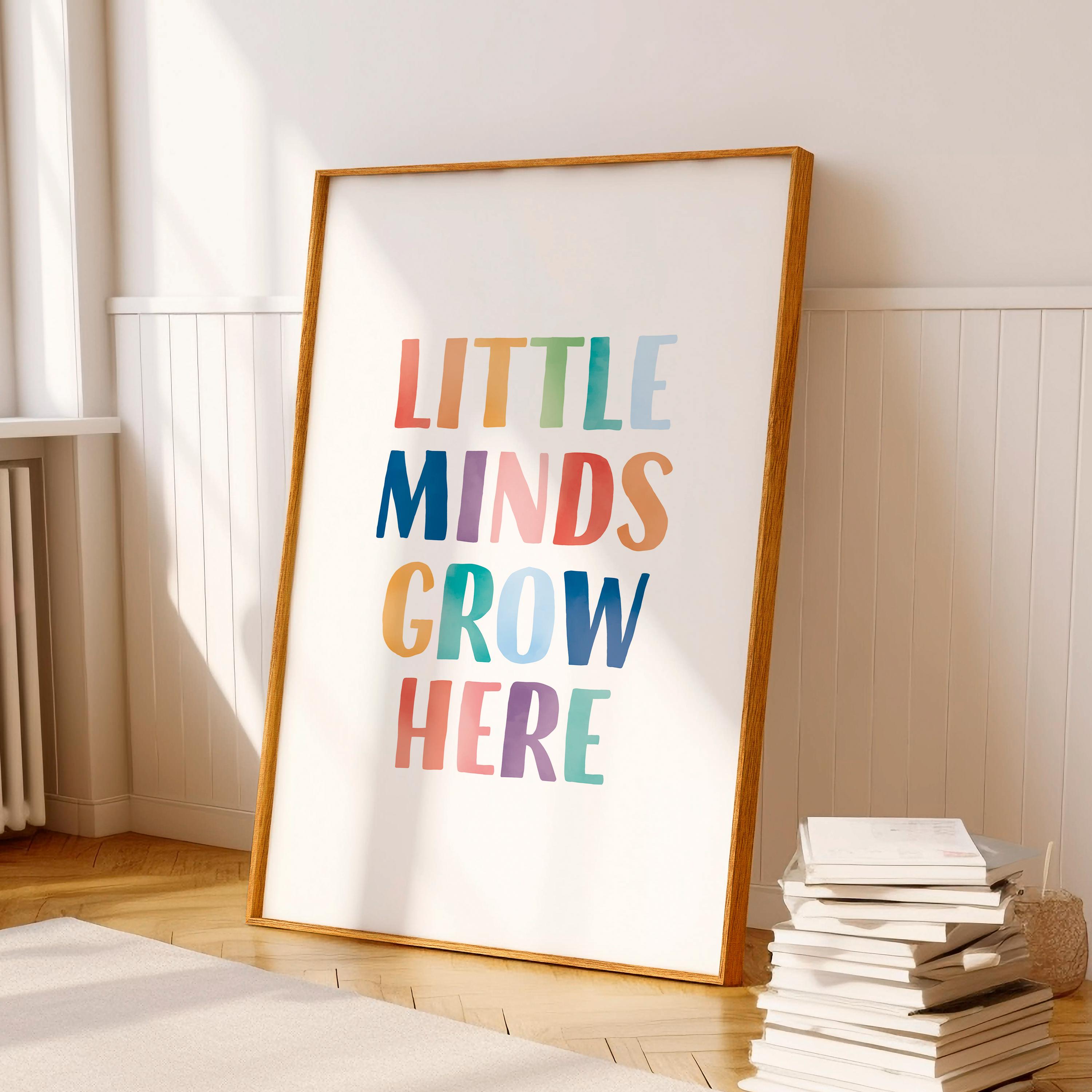 Little Minds Grow Here, Rainbow Classroom Decor, Therapy Office Decor ...