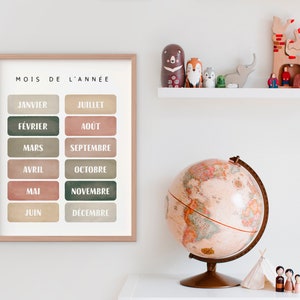 French Educational Poster, French Classroom Printables, Months of the ...
