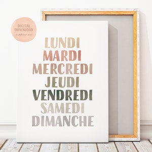 French Educational Poster, French Classroom Printables, Days of the ...