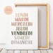 French Educational Poster, French Classroom Printables, Days of the ...