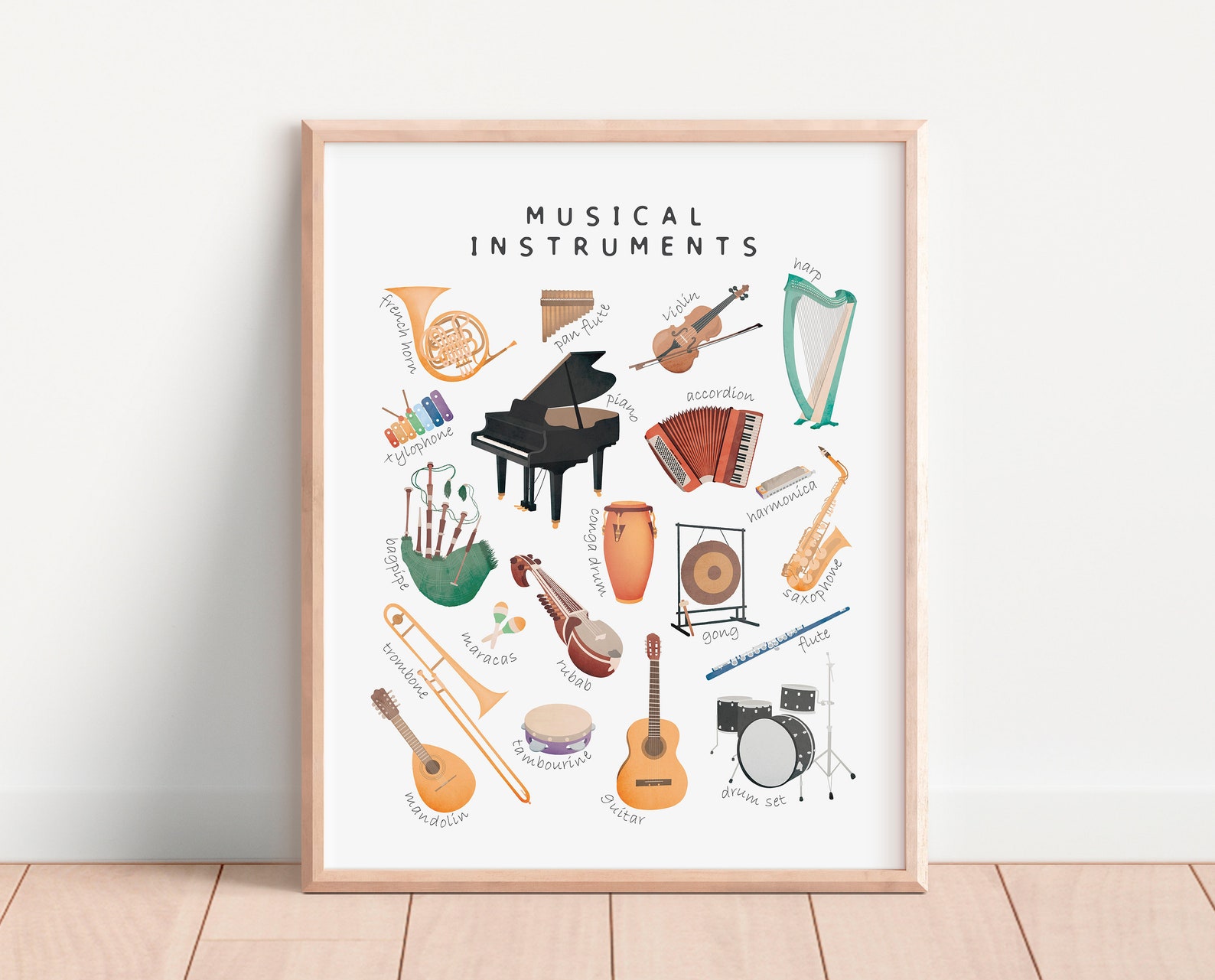 Musical Instruments Poster, Educational Poster, Homeschool Decor ...