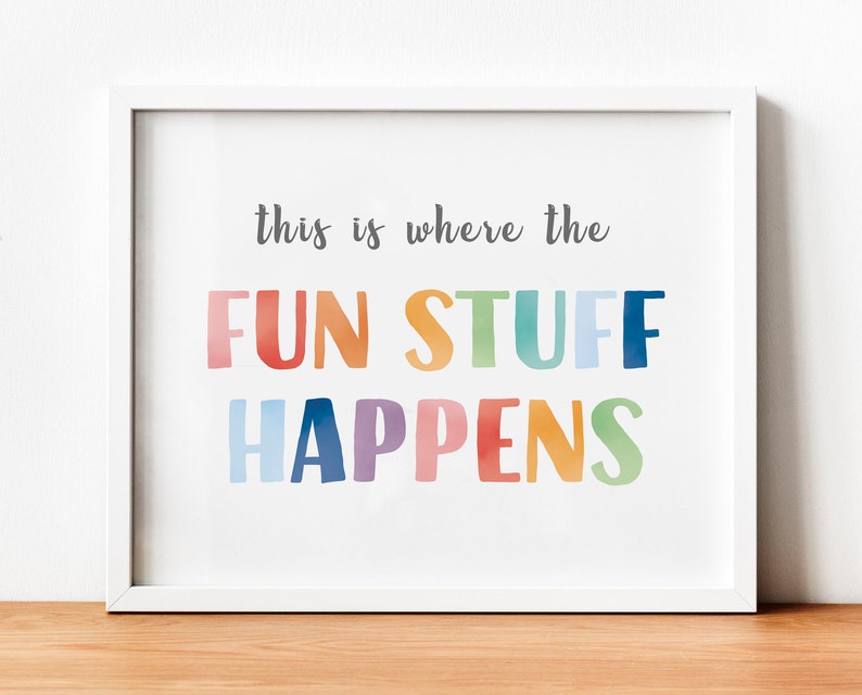 This is Where the Fun Stuff Happens, Nursery Wall Decor, Playroom ...