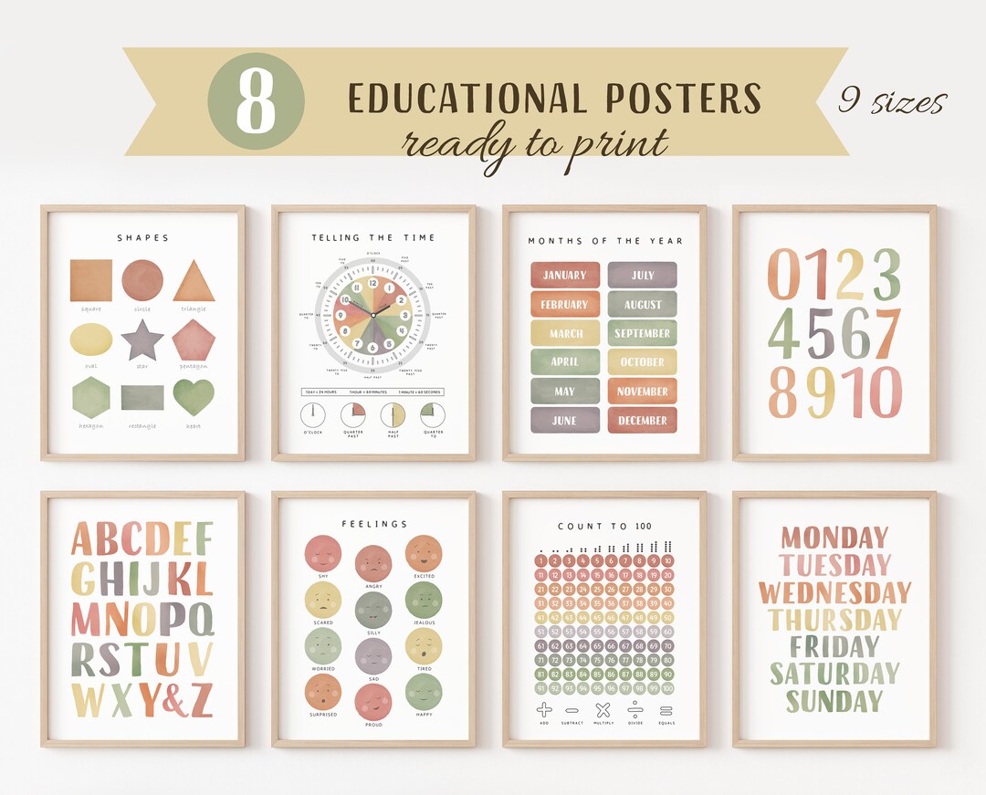 Classroom Decor Bundle, Nursery Playroom Decor, Montessori Materials ...