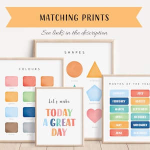 Count to 20, Numbers Poster, Educational Print, Homeschool Decor ...