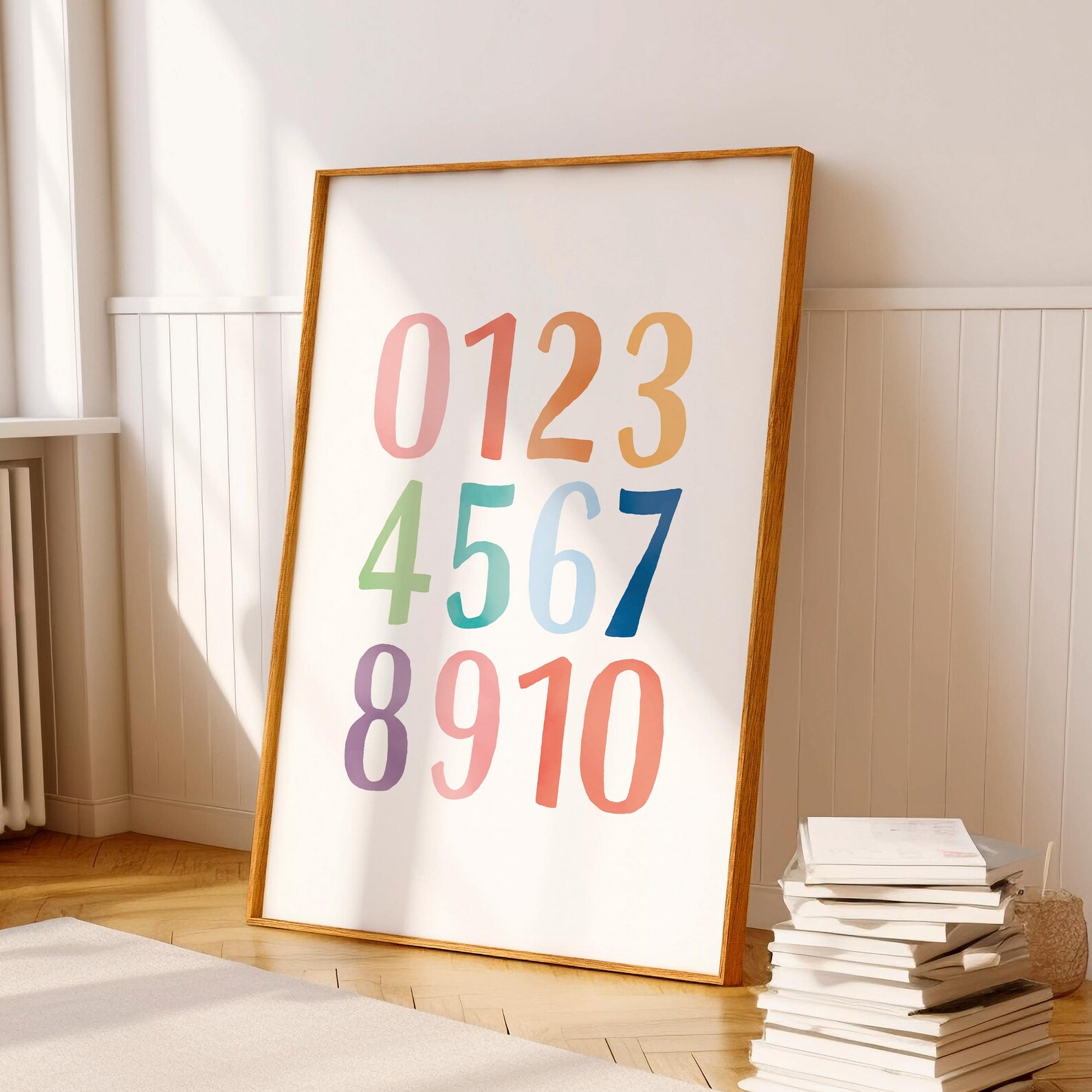 Rainbow Alphabet and Numbers, Homeschool Posters, Watercolor ABC Poster ...