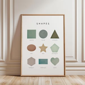 Earth Tones Set of 6 Nursery Posters, Sun Playroom Poster, Toddler ...