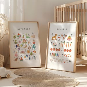 Set of 8 Rainbow Educational Posters for Kids, Digital Learning Bundle ...