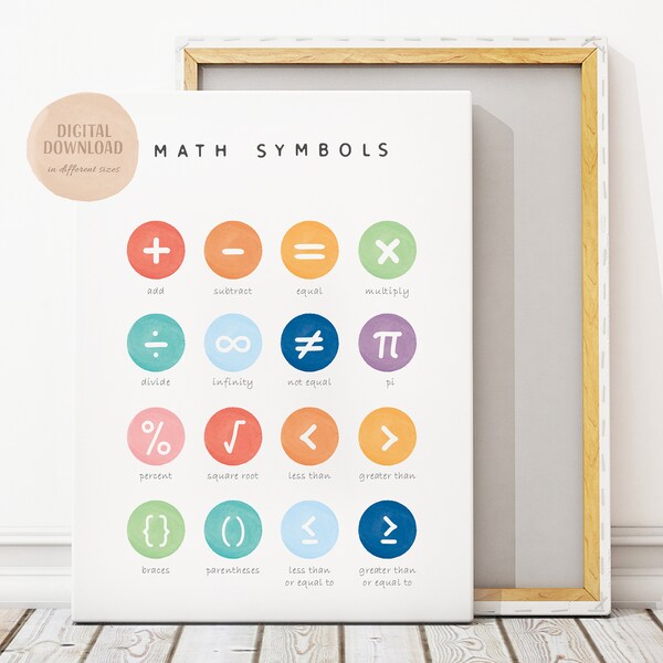 Mathematical Symbols - Etsy